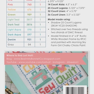 Cut Press Sew Embroidery Cross Stitch Pattern, From It's Sew Emma BRAND ...