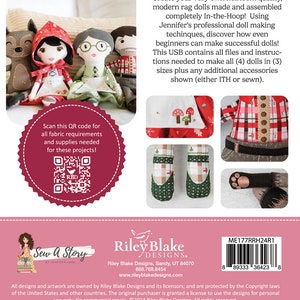 Red Riding Hood and Friends, Machine Embroidery Pattern, USB Flash ...