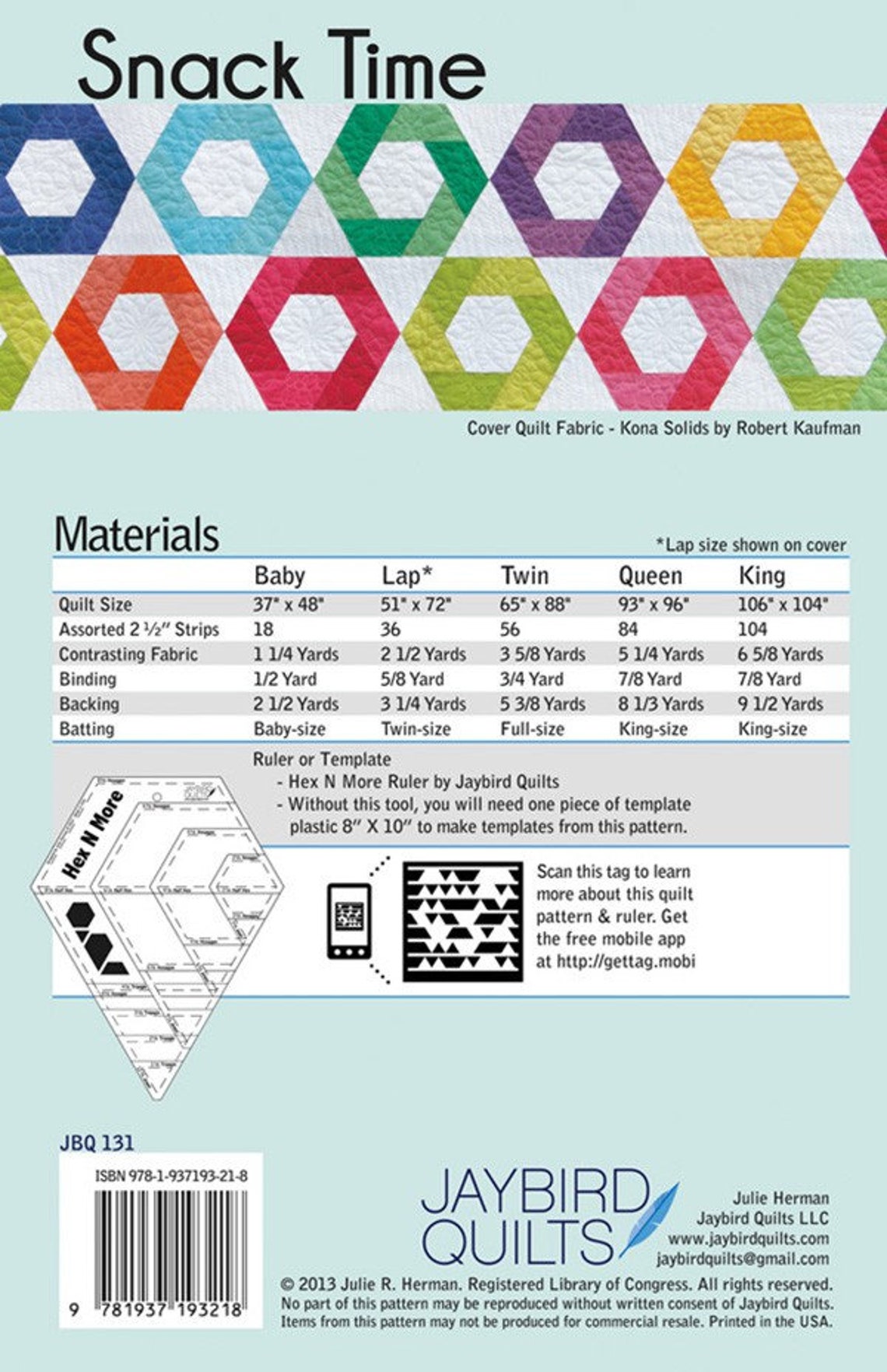 Snack Time Pieced Quilt Quilting Pattern From Jaybird Quilts BRAND NEW ...