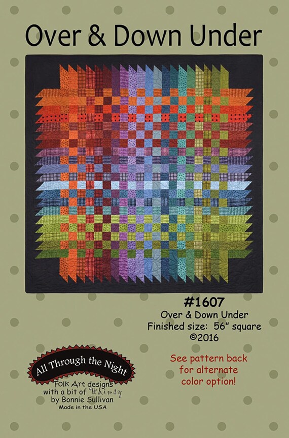 Over and Down Under Quilt Quilting Pattern From All Through | Etsy