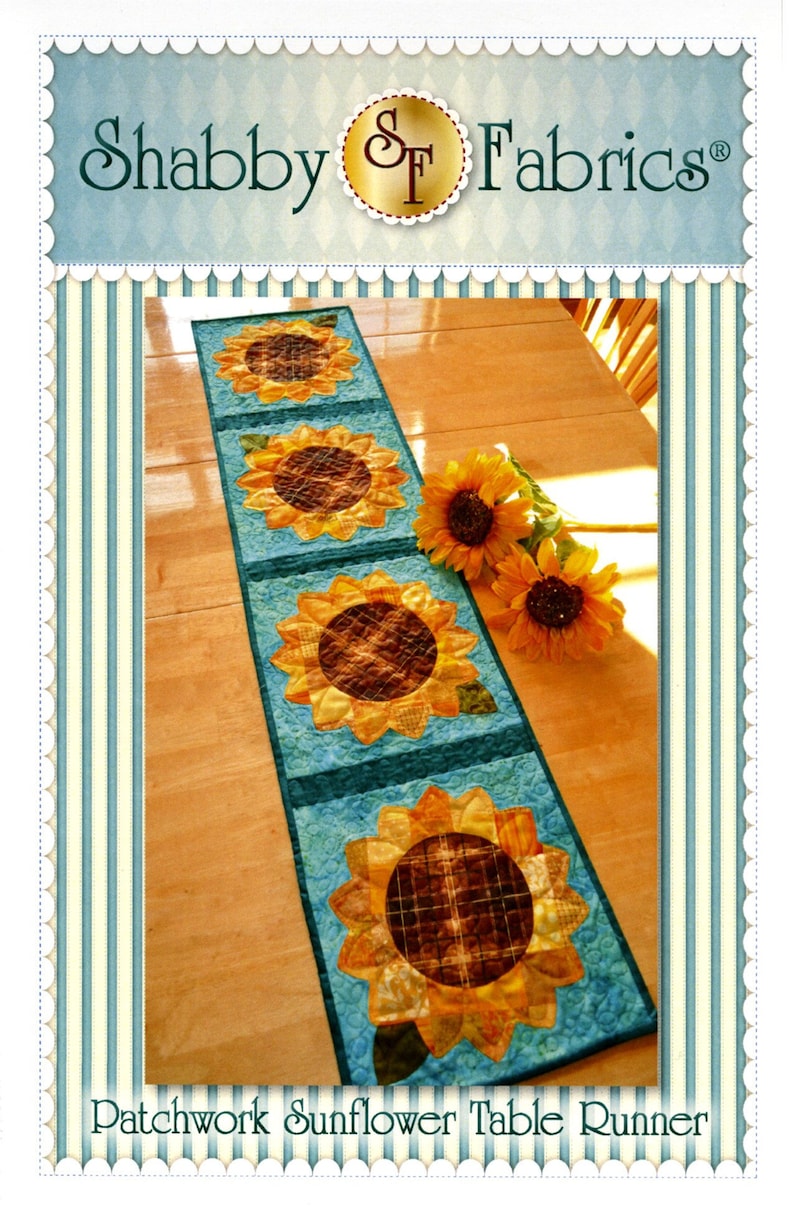 Patchwork Sunflower Table Runner Quilting and Sewing Pattern - Etsy