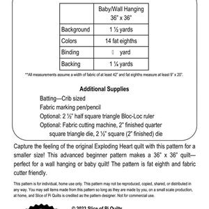Mini Exploding Heart Quilt Quilting Pattern From Slice of Pi Quilts ...