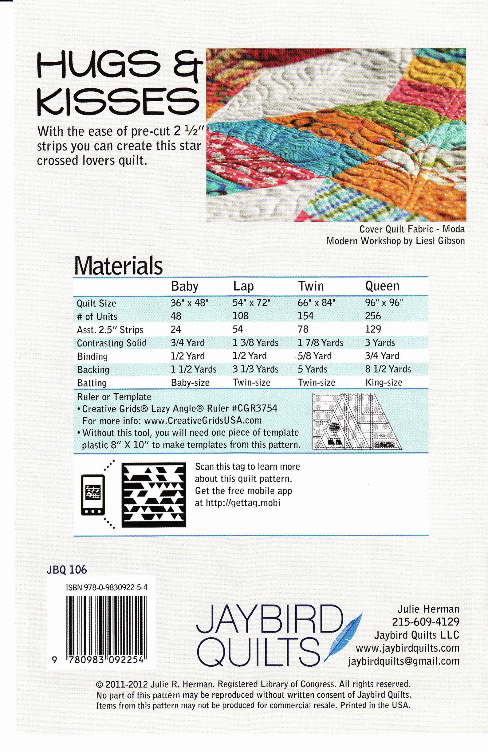 Hugs and Kisses Pieced Quilt Quilting Pattern From Jaybird - Etsy