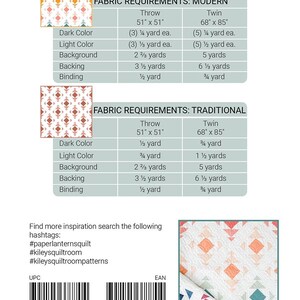 Paper Lanterns Quilt Quilting Pattern, From Kiley's Quilt Room BRAND ...