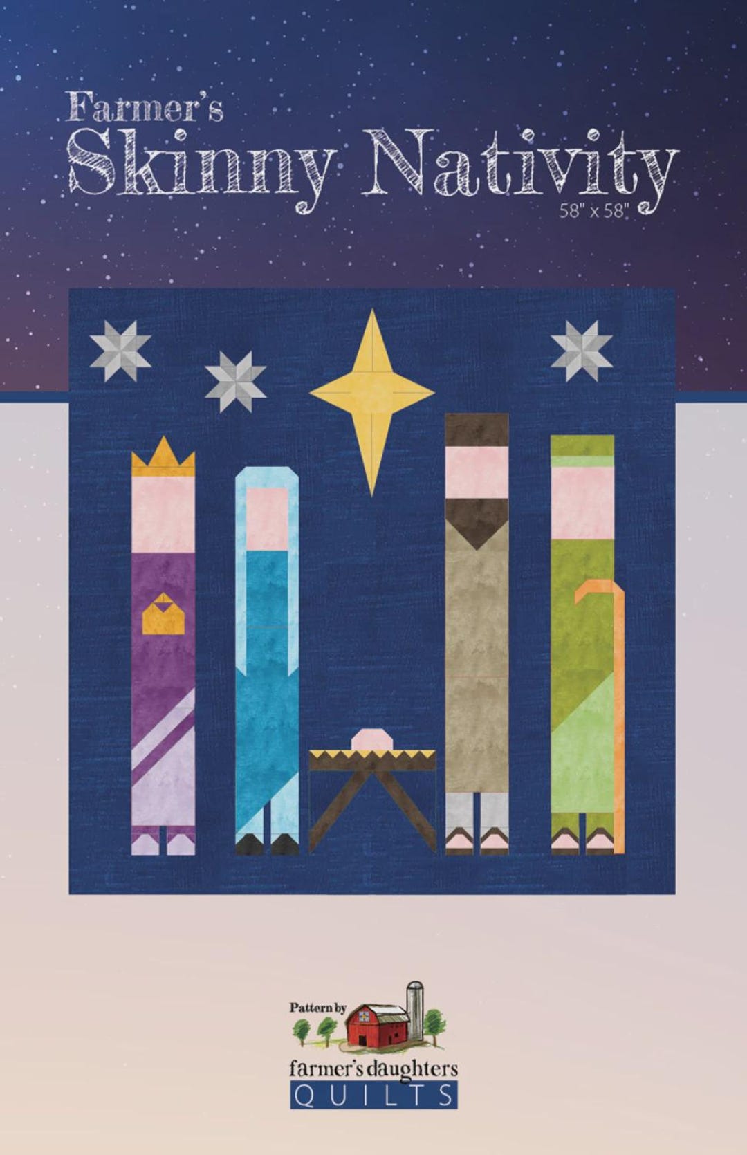 Farmer's Skinny Nativity Quilt Quilting Pattern From Farmers Daughter ...