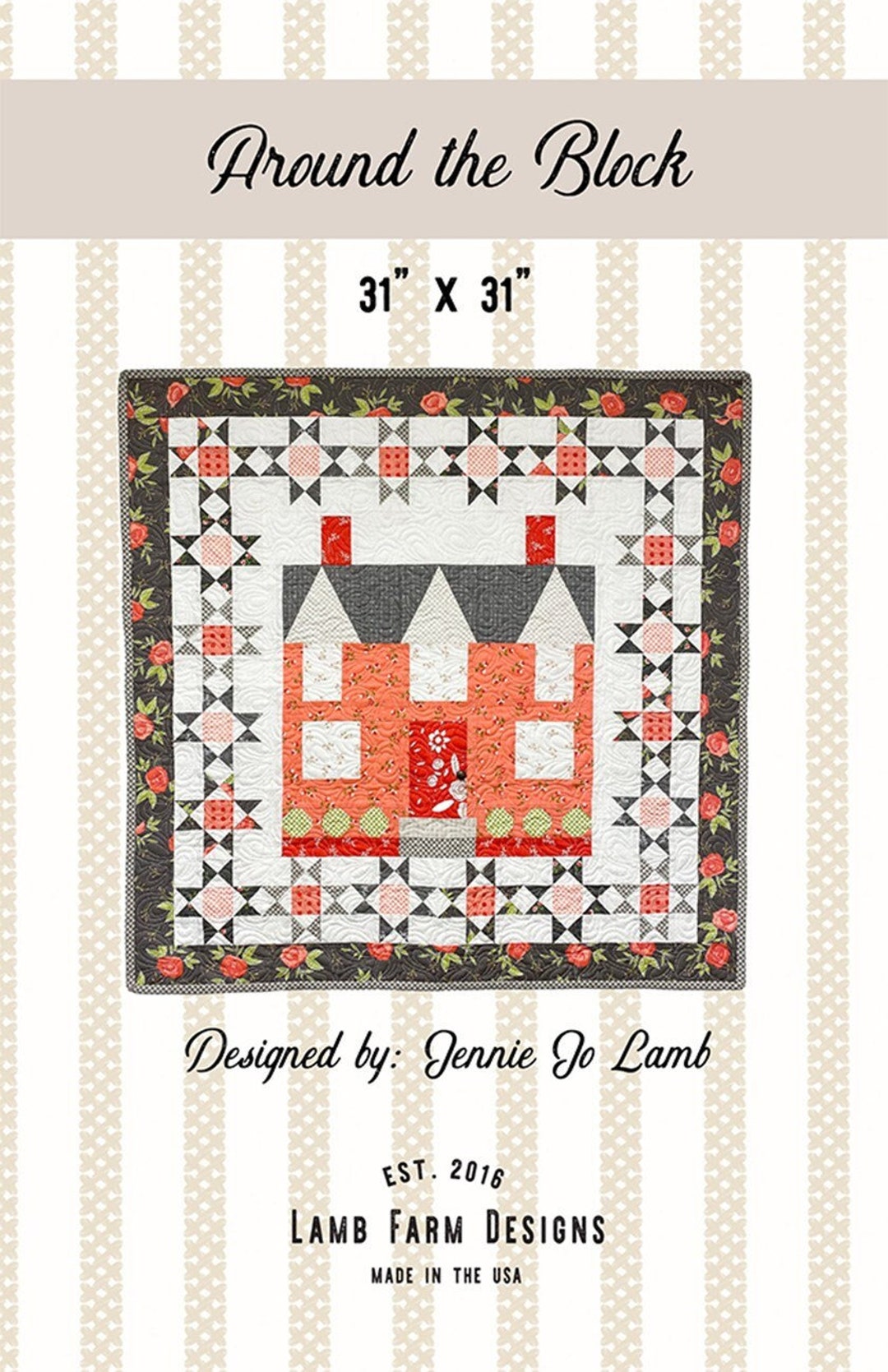 Around the Block Quilt Quilting Pattern From Lamb Farm Designs BRAND ...