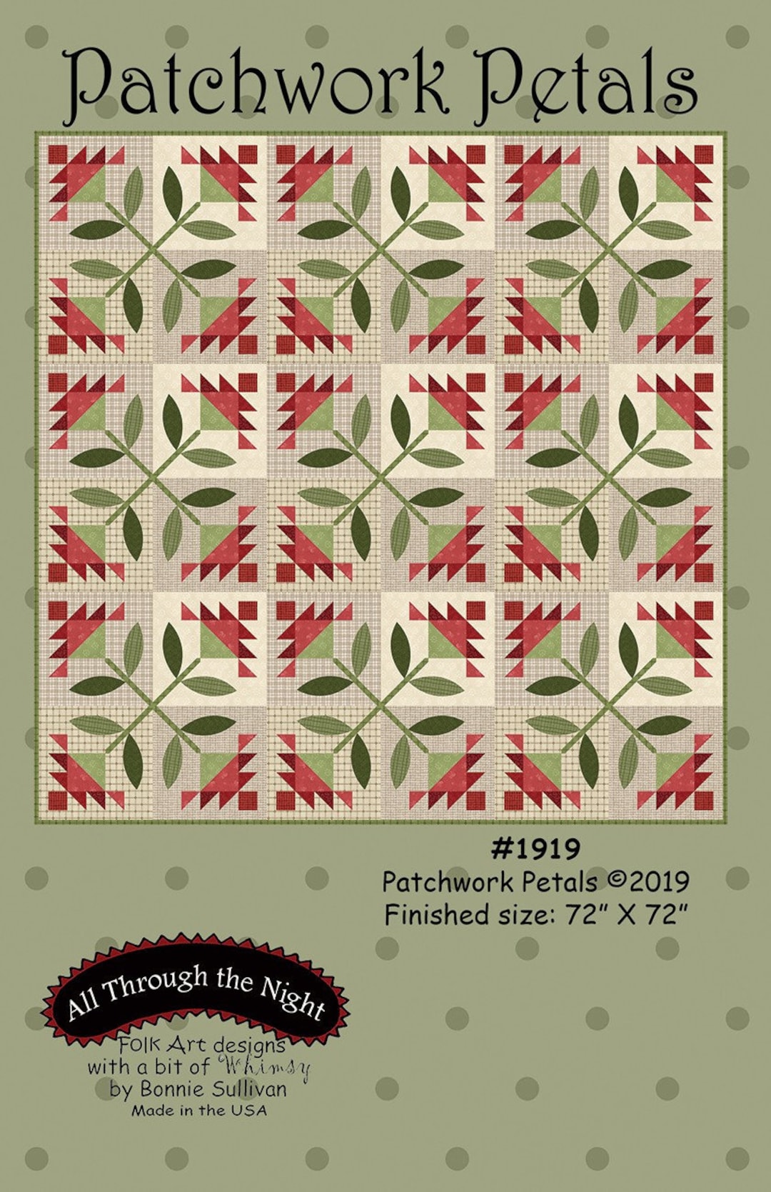 Patchwork Petals Quilt Quilting Pattern From All Through the Night BRAND NEW, Please See ...