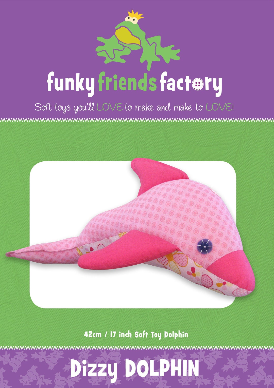 Dizzy Dolphin Plush Toy Sewing Pattern From Funky Friends Factory, Please See Description and ...