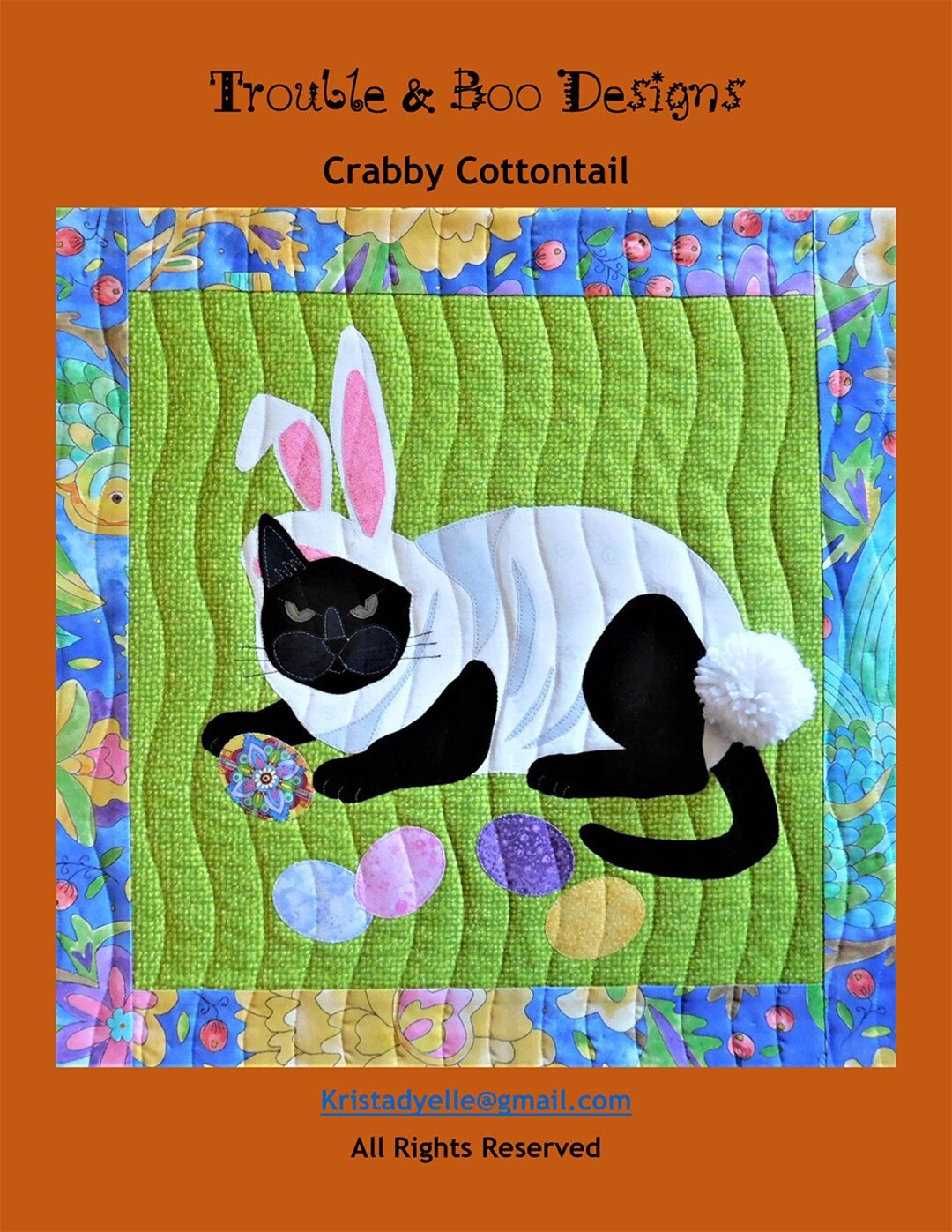 Crabby Cottontail Kitty Quilt Quilting Pattern From Trouble and Boo ...