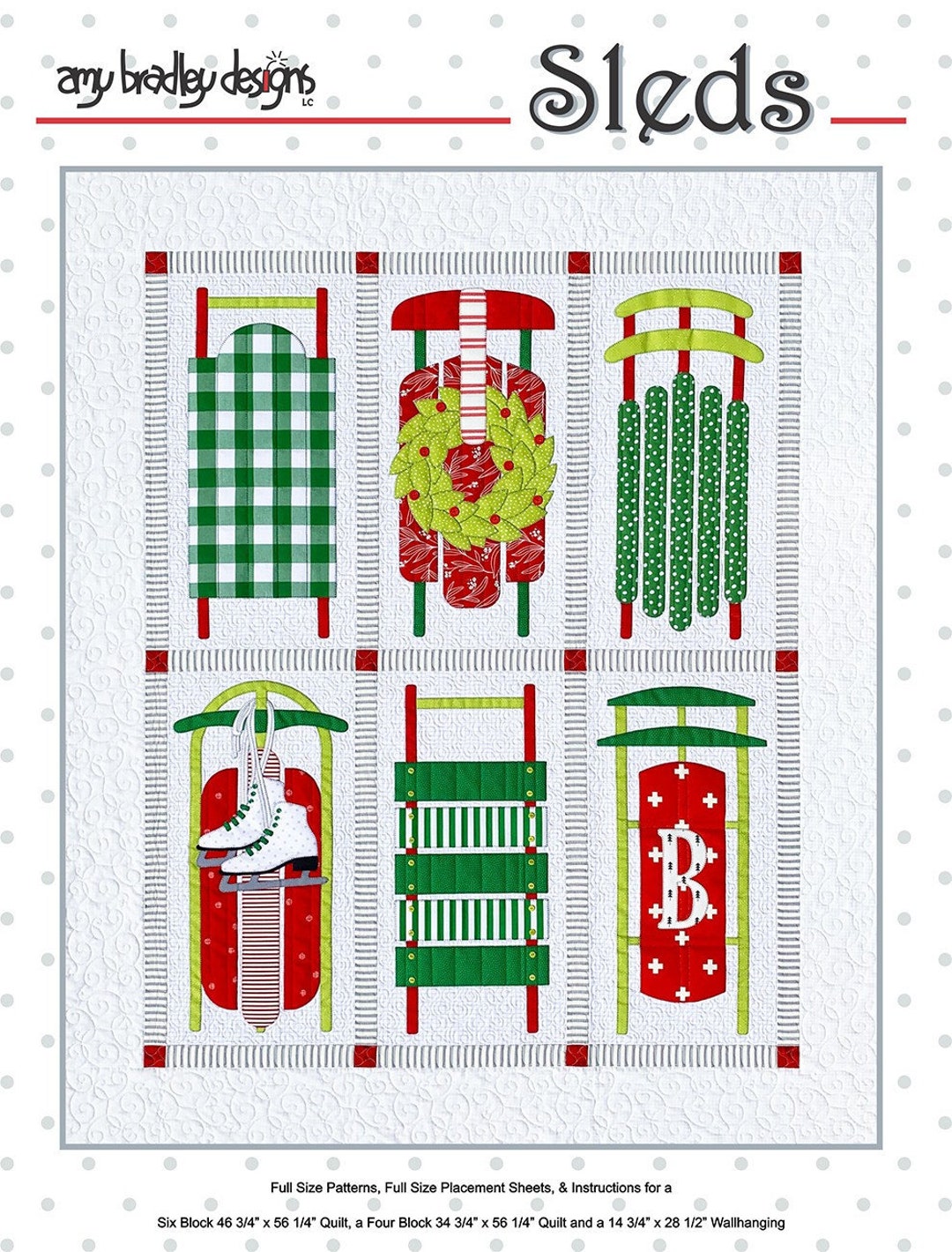 Sleds Quilt, Pieced Applique Quilting Pattern From Amy Bradley Designs ...
