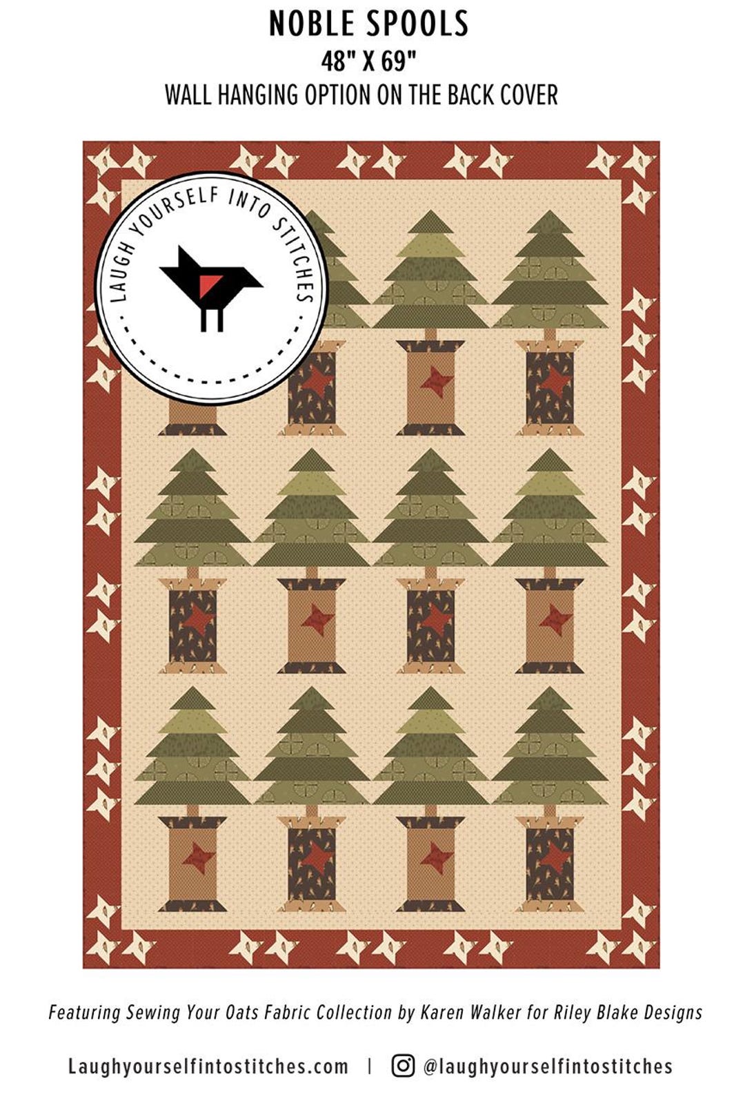 Noble Spools Quilt Quilting Pattern From Laugh Yourself Into Stitches ...