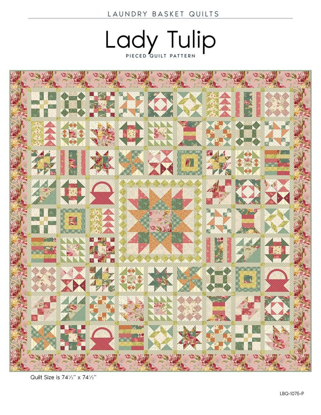 Lady Tulip Quilt Quilting Pattern From Laundry Basket Quilts BRAND NEW ...