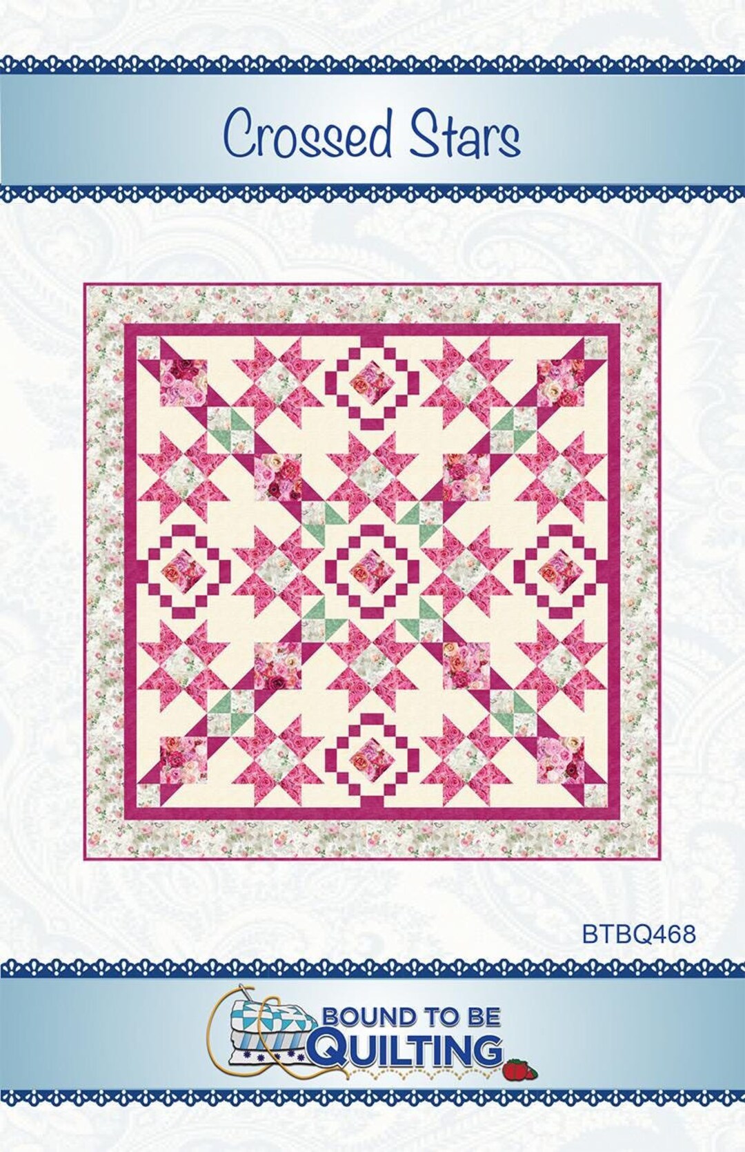 Crossed Stars Quilt Pattern, From Bound to Be Quilting BRAND NEW, Please See Description and ...