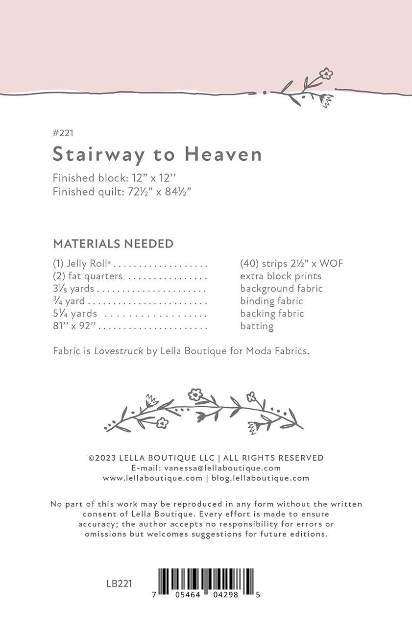Stairway to Heaven Quilt Quilting Pattern, From Lella Boutique Patterns ...