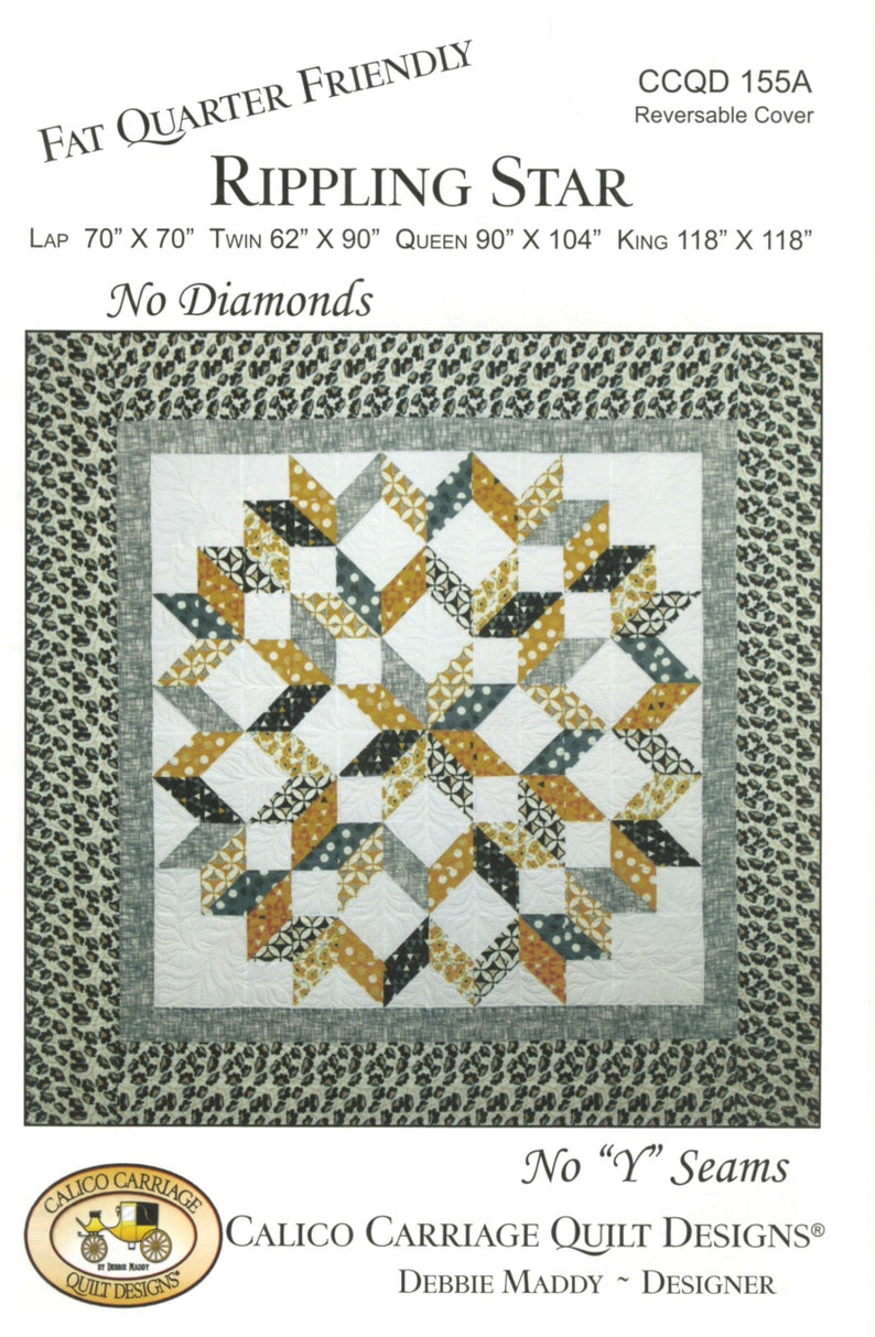 Rippling Star Quilt Pattern From Calico Carriage Quilt Designs - Etsy