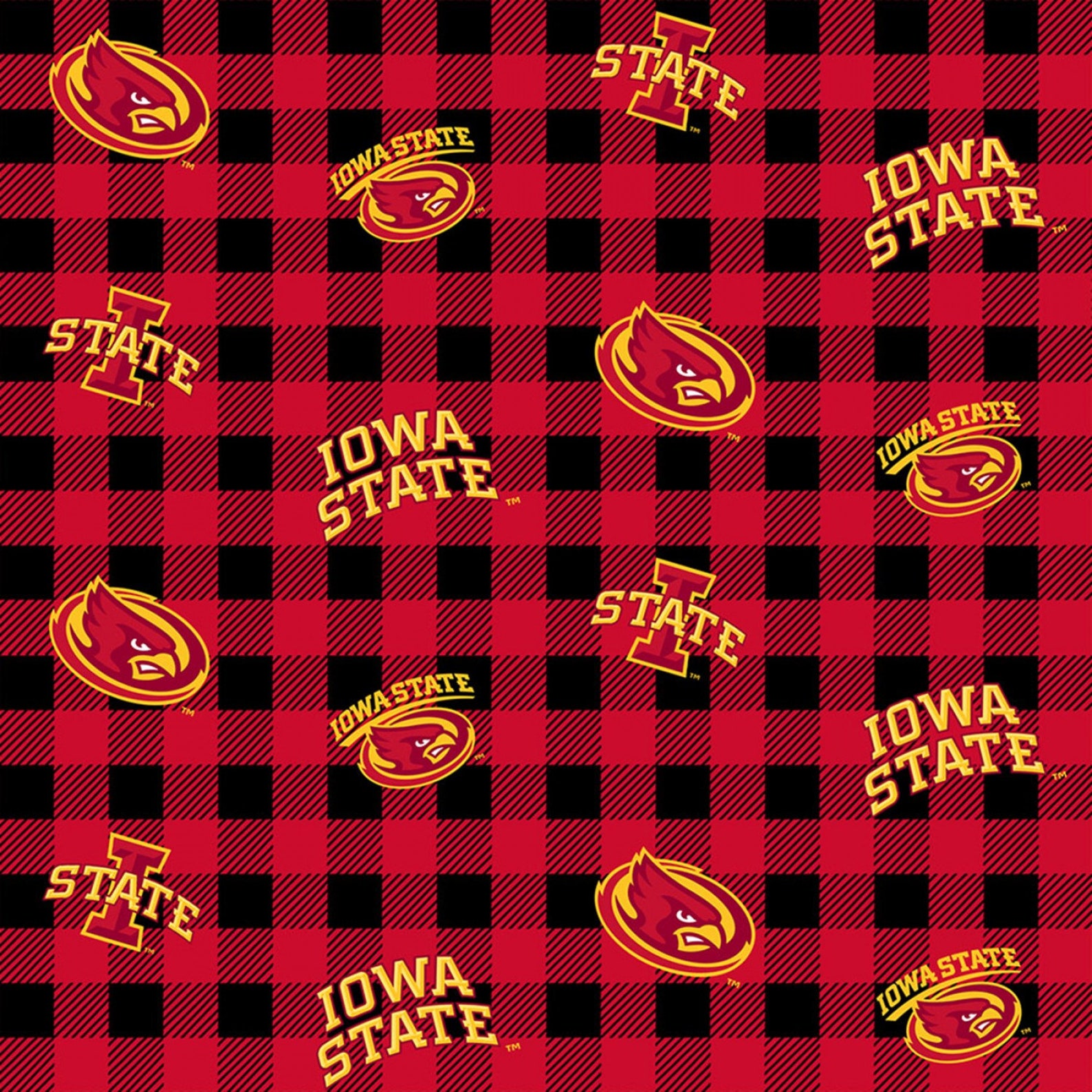 NCAA Iowa State University Cyclones Buffalo Plaid Cotton Fabric Priced ...
