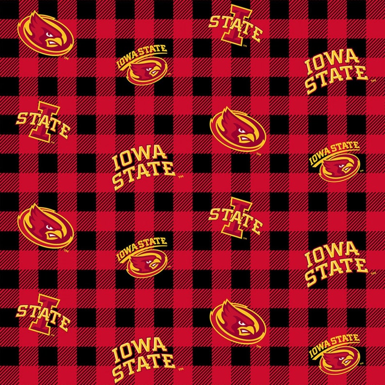 NCAA Iowa State University Cyclones Buffalo Plaid Cotton Fabric Priced ...