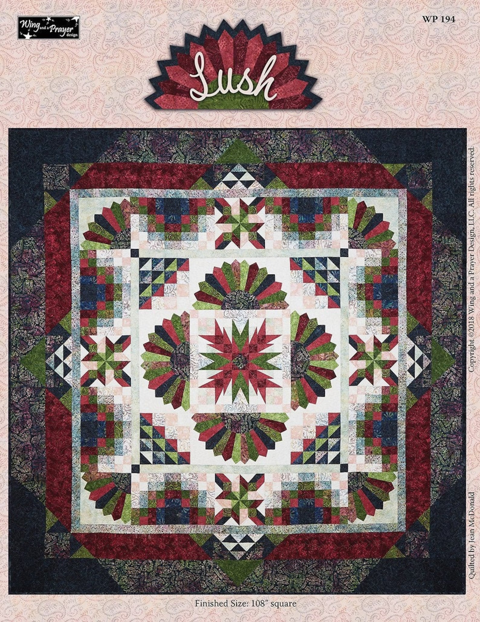 Lush BOM Quilt Quilting Pattern From Wing and A Prayer Design - Etsy