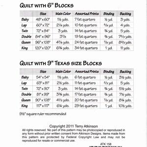 Texas Two Step Quilt Quilting Pattern From Atkinson Designs BRAND NEW ...