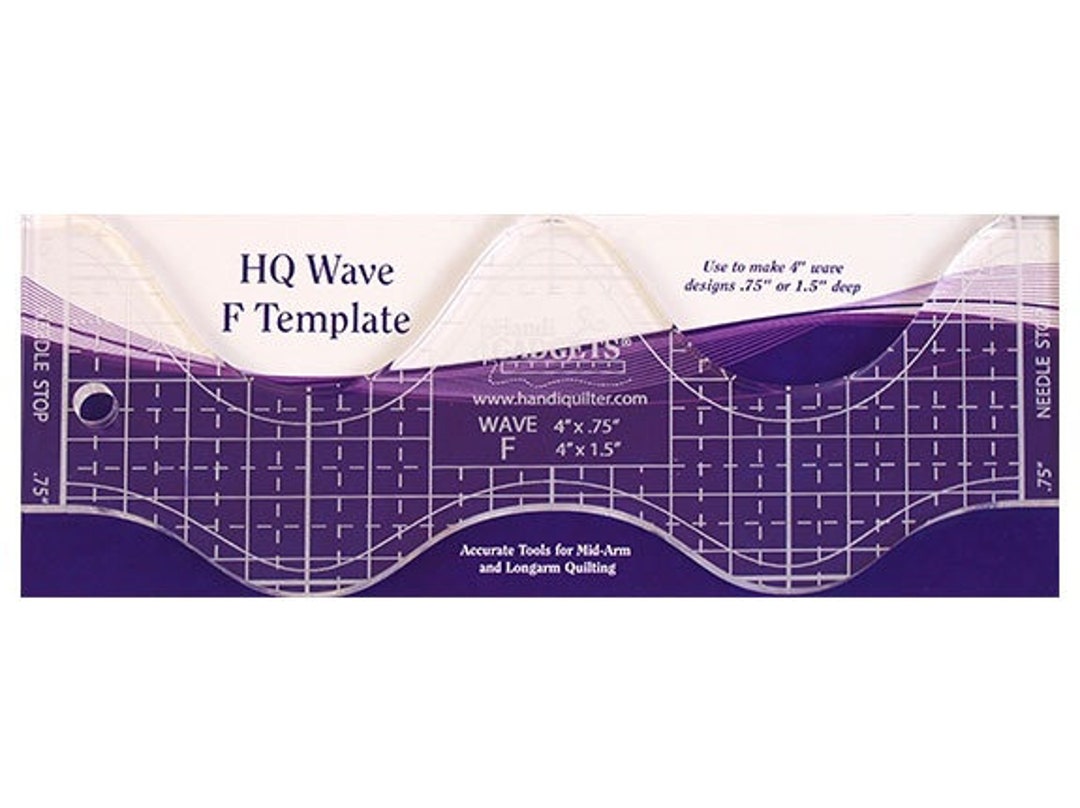 Handi Gadgets Wave F, 4 Inch Quilting Ruler Template From Handi Quilter ...