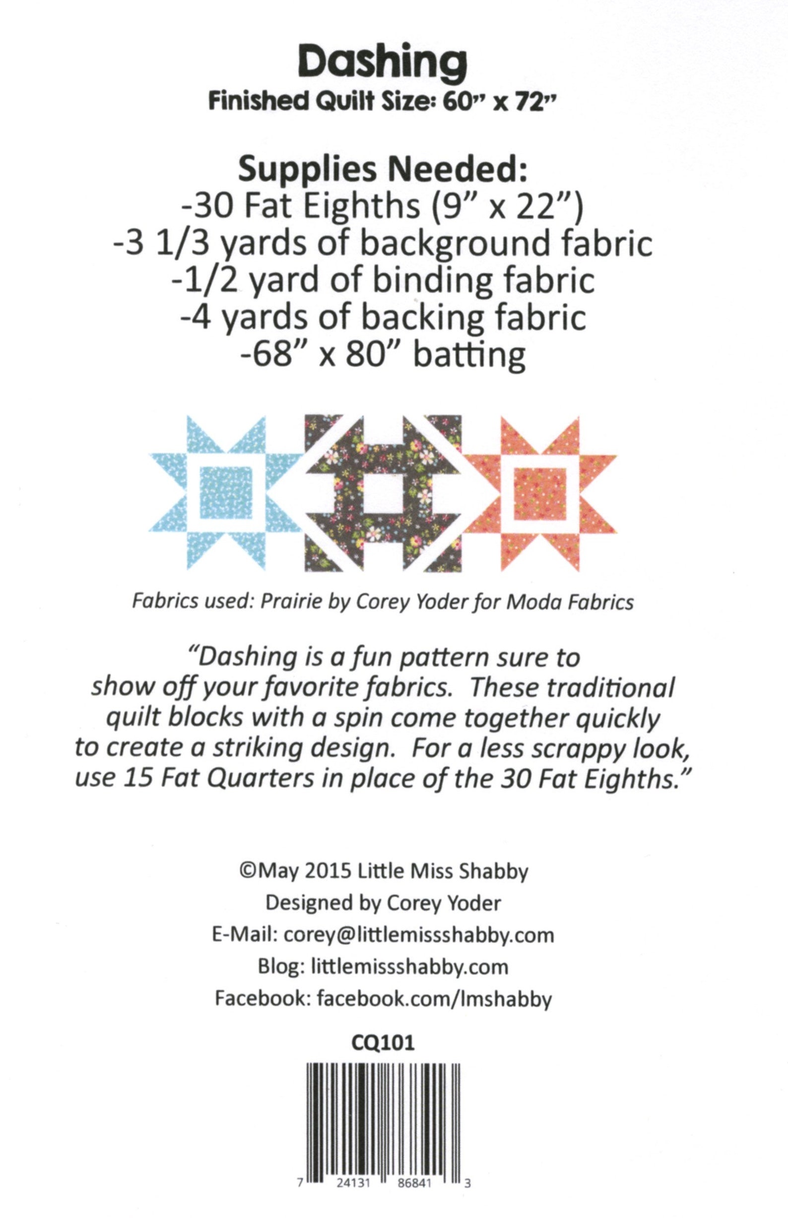 Dashing Quilt Quilting Pattern From Coriander Quilts by Carey - Etsy