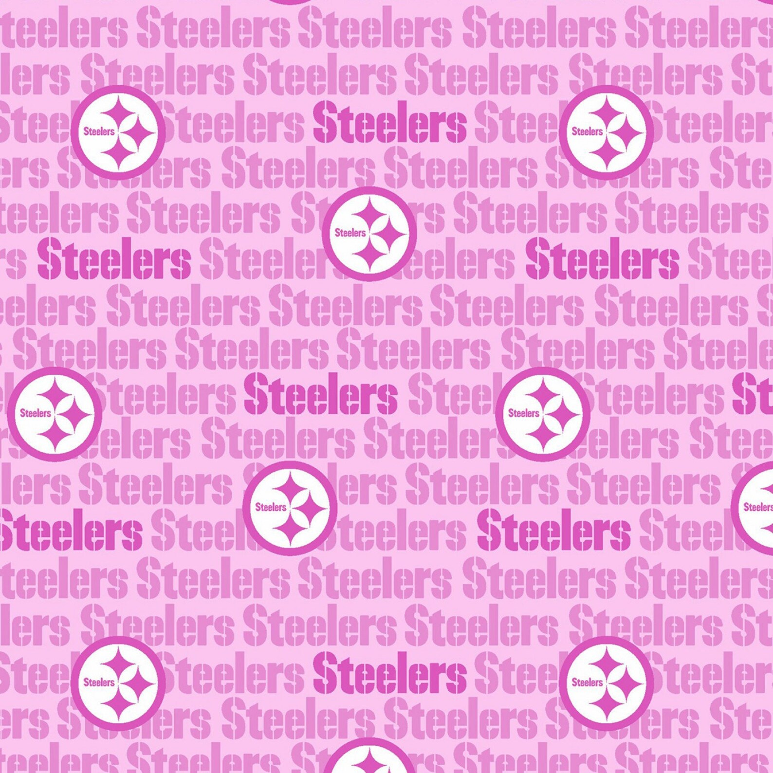 NFL Football Pink Pittsburgh Steelers Logos Woven Cotton - Etsy