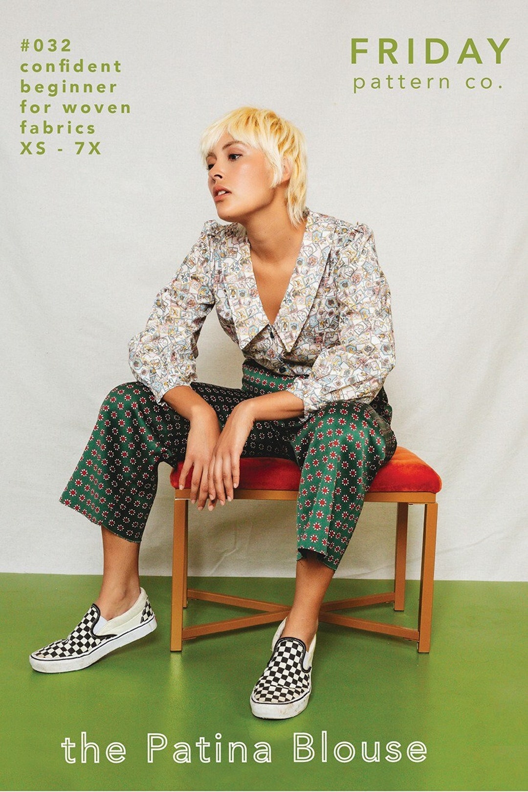 The Patina Blouse Shirt Top Sewing Pattern, Size XS-7X, From Friday ...