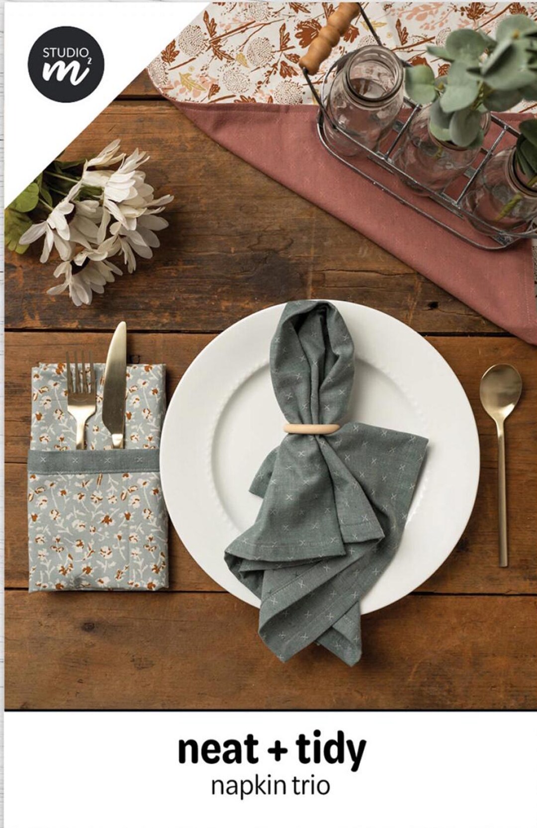 Neat and Tidy Napkin Trio Sewing Pattern, From Studio M Squared BRAND ...