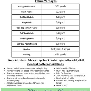 Golf Bags and Flags Quilt Quilting Pattern, From Easy Piecy Quilts ...