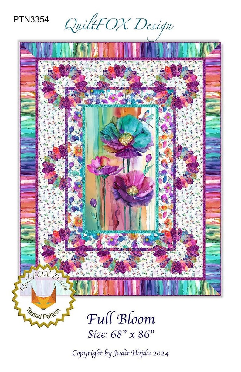 Full Bloom Quilt Quilting Pattern, From Quiltfox Designs BRAND NEW ...