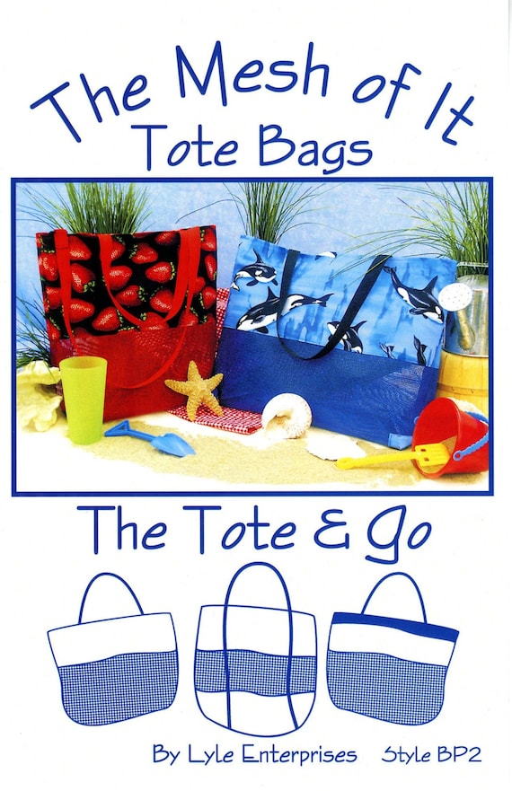 The Tote and Go Bag Mesh Tote Bag Sewing Pattern From Lyle - Etsy