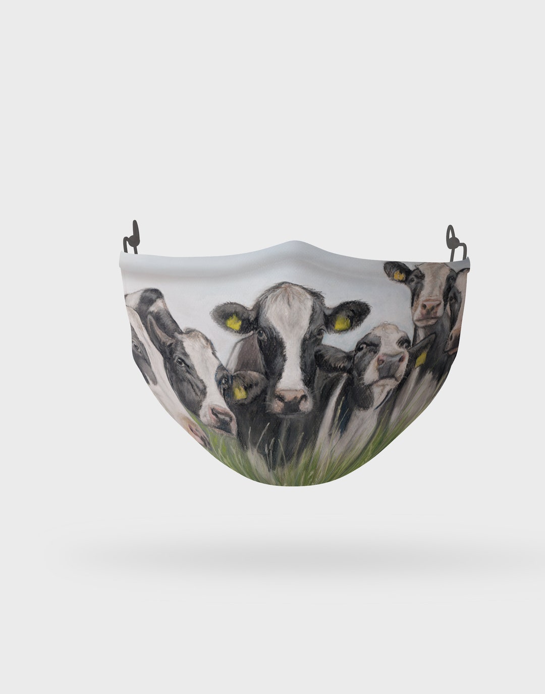 Cows Through Grass Farming Themed Washable Two Layer Face Mask - Etsy