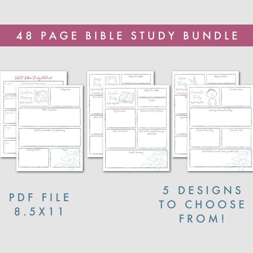 Printable Prayer Journal Bible Journaling Daily Bible | Etsy