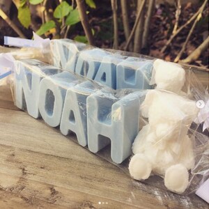 LETTER SOAPS, Set of 3 , Alphabet Soaps, Letter Soap Favors, Baby ...