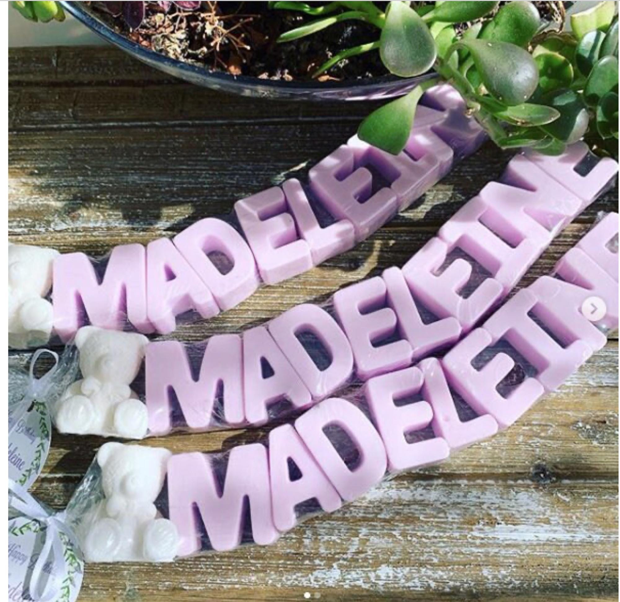 LETTER SOAPS, Set of 3 , Alphabet Soaps, Letter Soap Favors, Baby ...