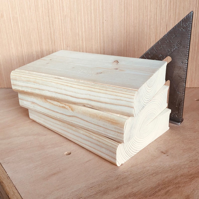 Set of (3) Faux Book Blanks / Raw Wood Book Blanks / DIY Wood Décor ...