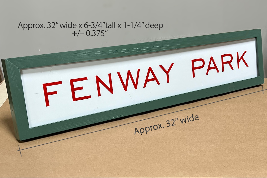 Iconic Ballpark Collection - Replica Fenway Press Box Sign - Unique ...