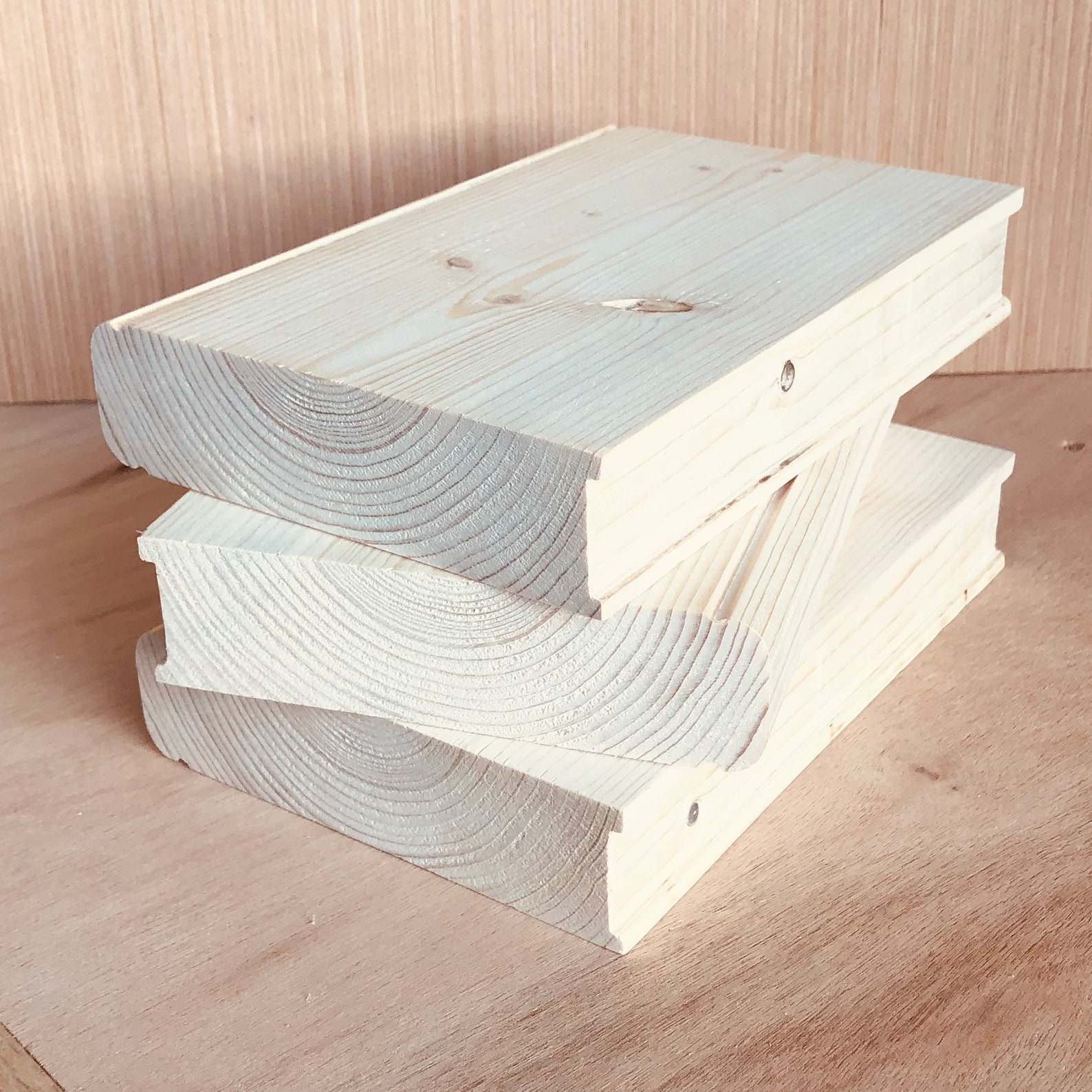Set of (3) Faux Book Blanks / Raw Wood Book Blanks / DIY Wood Décor ...