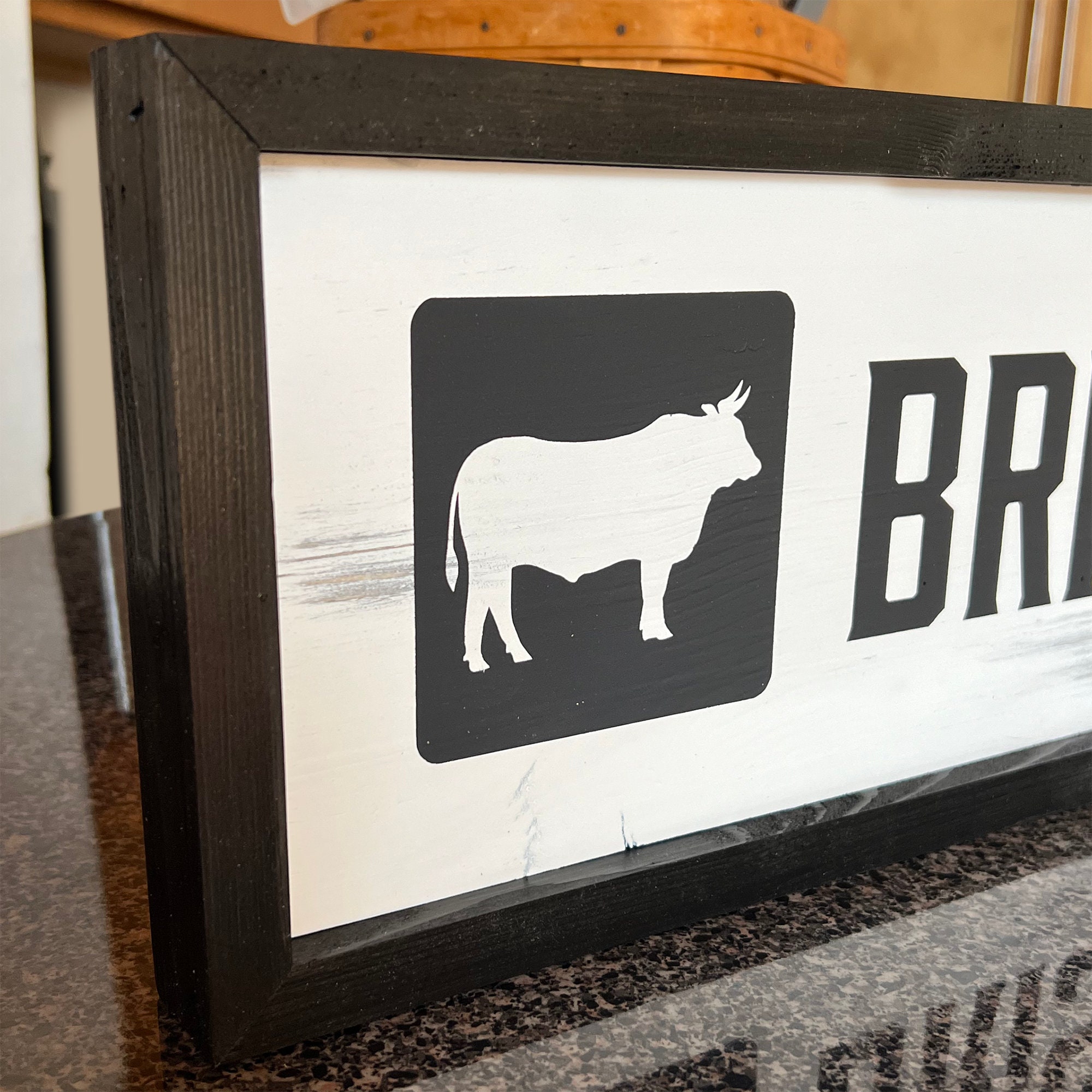Brisket is King | Wood Signs | Framed Wood Signs | BBQ | Free Shipping ...