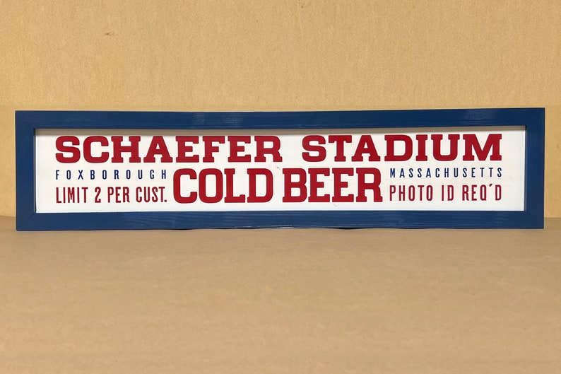 Replica Schaefer Stadium 'cold Beer' Sign Unique Sports Memorabilia - Etsy