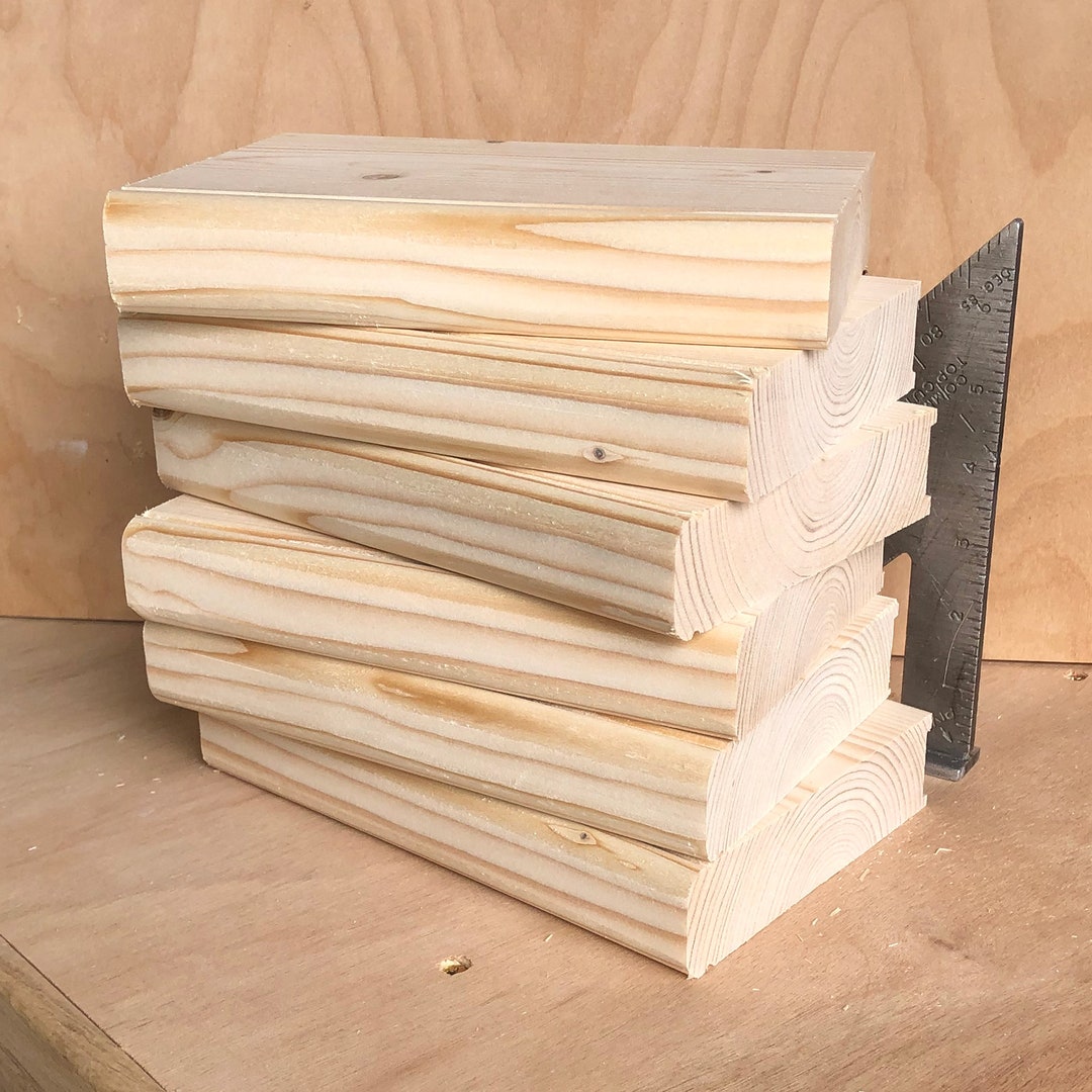 Set of 6 Faux Book Blanks / Raw Wood Book Blanks / DIY Wood Décor / DIY ...