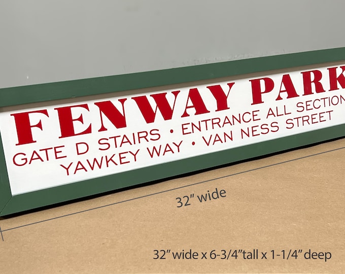 Replica Fenway Park Gate D Sign - Unique Sports Memorabilia - Etsy