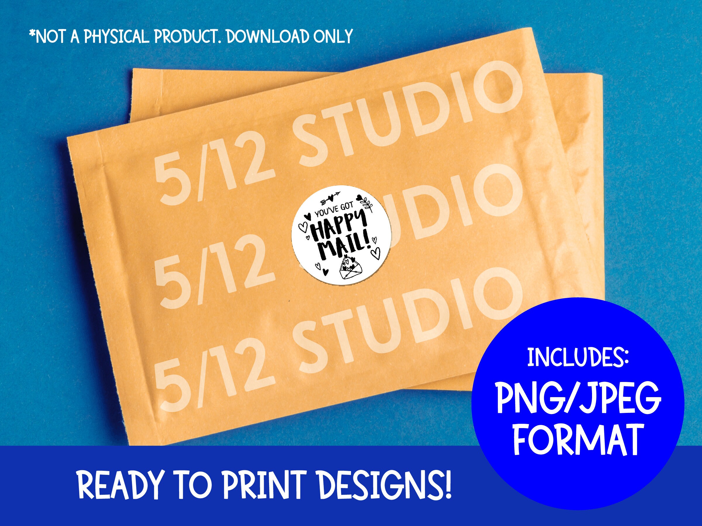 Valentine's Day Happy Mail PNG | Packaging Label Download | Download ...