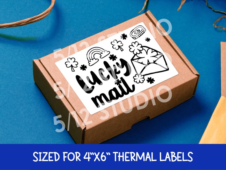 Lucky Mail PNG Download Label for Thermal Printer | Sticker Packaging ...