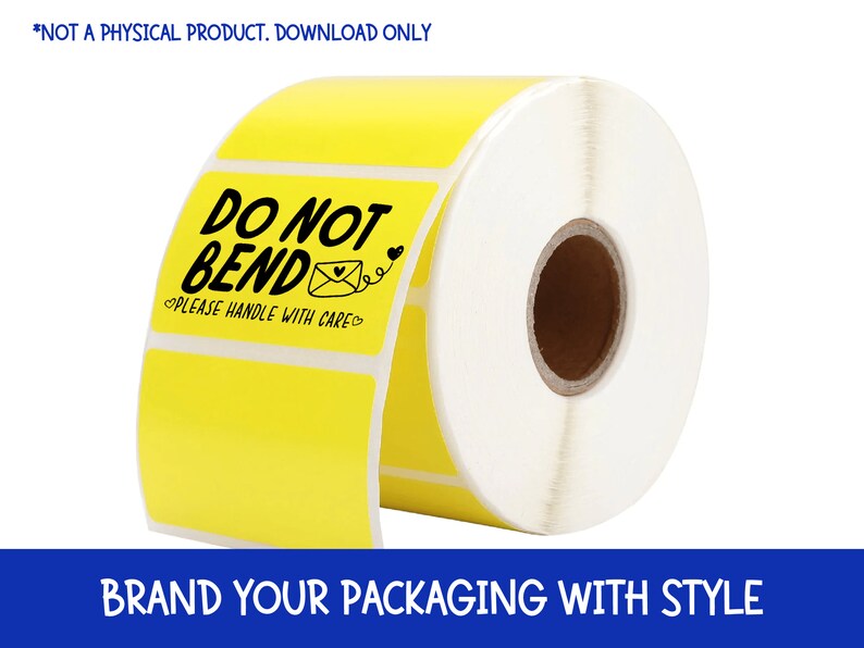 Do Not Bend PNG Download for Thermal Printer | Sticker Packaging ...