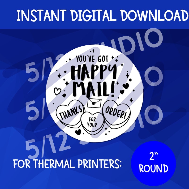 Rollo Label Template - Etsy