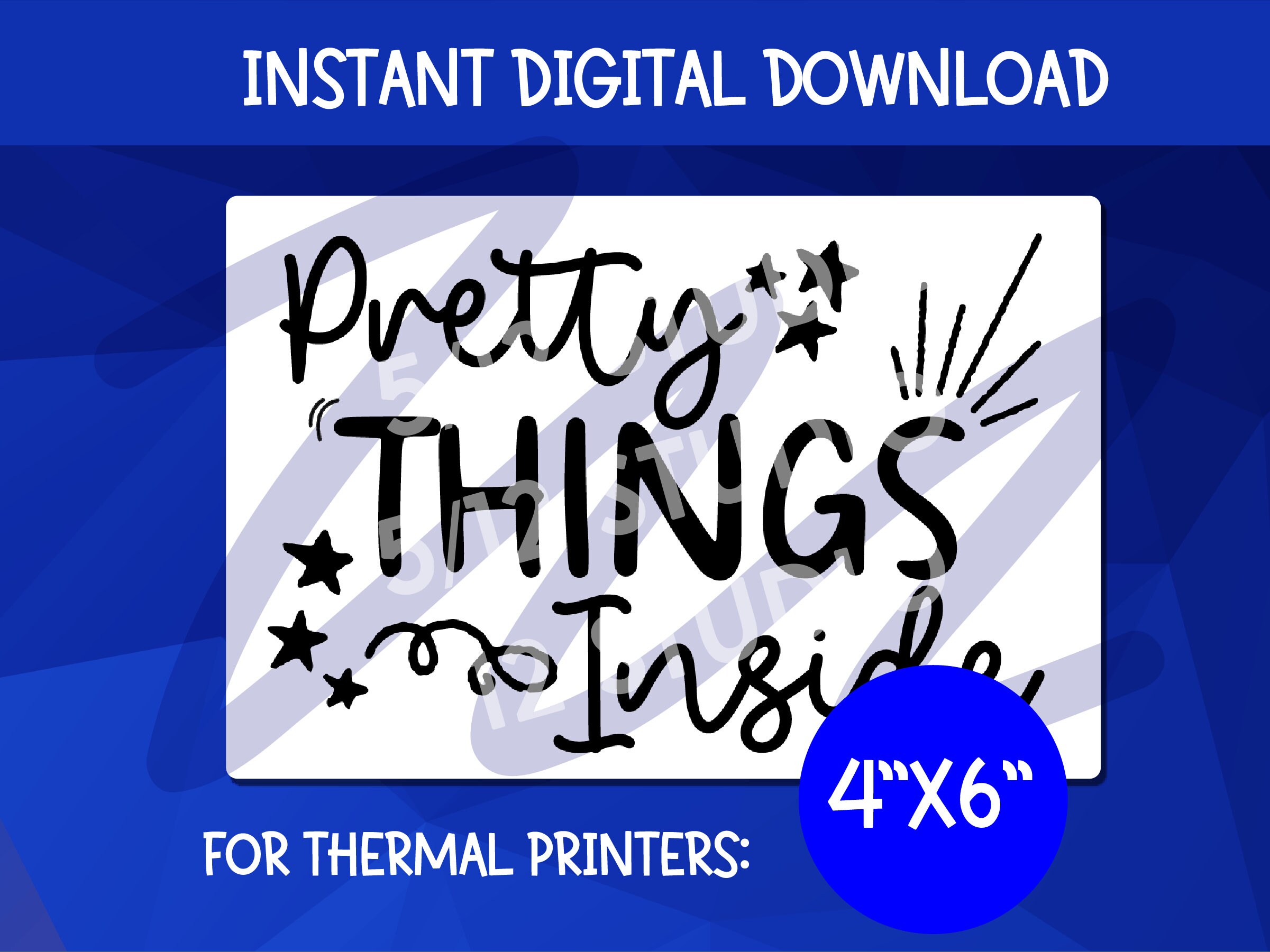 Pretty Things Inside PNG Download for Thermal Printer | Sticker ...