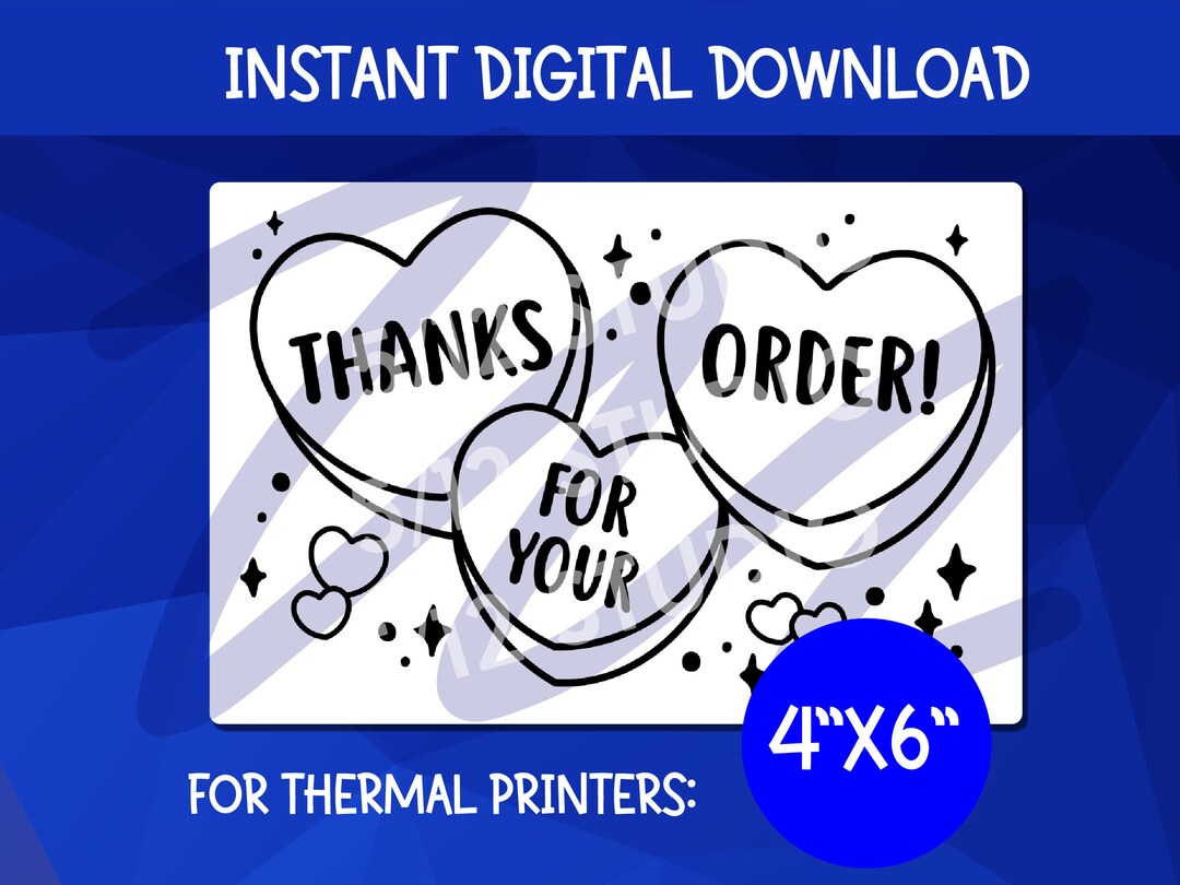 Thanks for Your Order PNG Download for Thermal Printer | Sticker ...