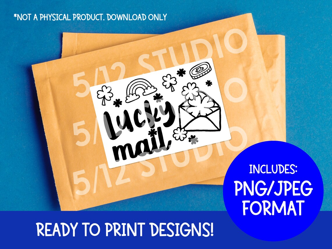 Lucky Mail PNG Download Label for Thermal Printer | Sticker Packaging ...