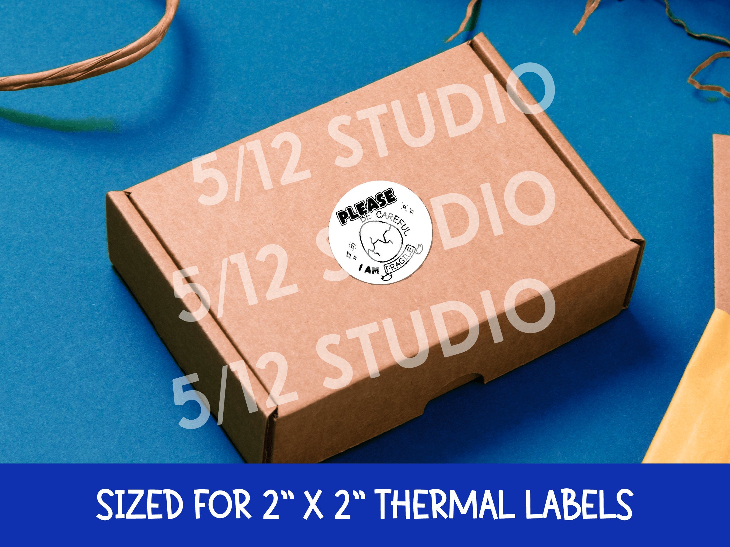 Please Be Careful. I'm Fragile PNG for Thermal Printer | Packaging ...